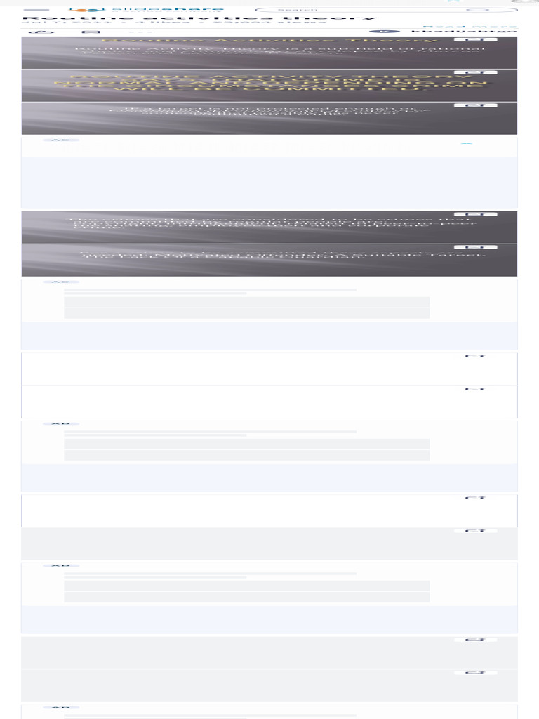 Routine Activities Theory | PDF | Career & Growth