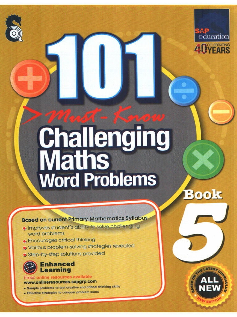 101 Challenging Math Word Problems Book 5 by SAP Education | PDF
