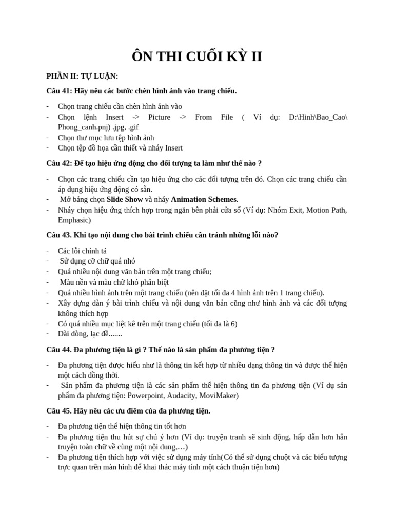 Ôn Thi CK2 Tin 9 | PDF