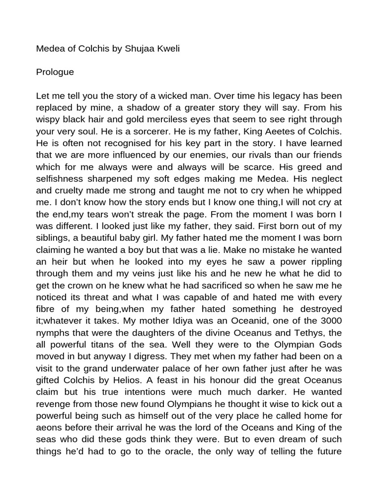 Medea of Colchis by Shujaa Kweli | PDF | Mystery, Thriller & Crime ...