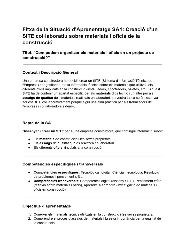 Fitxa Sa1 | PDF