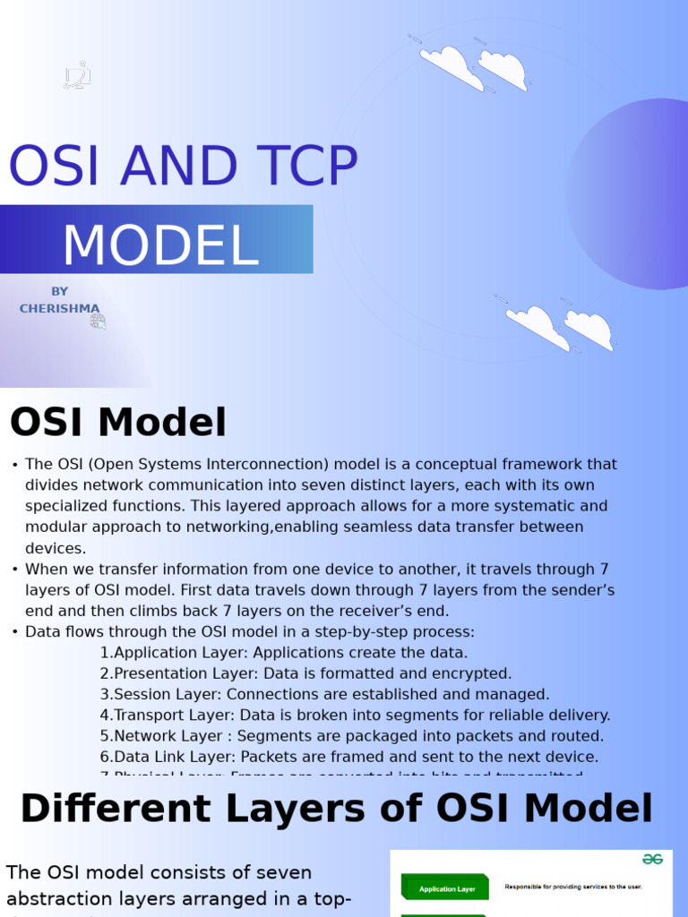 Osi and TCP: Model | PDF | Computer Network | Osi Model