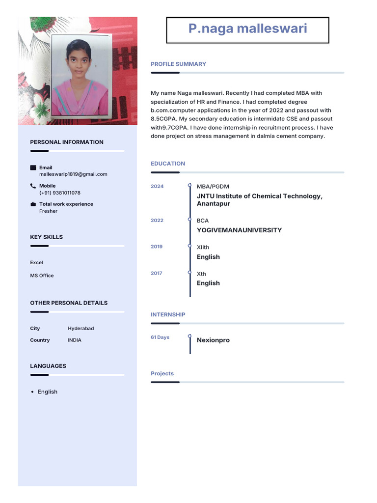 P.naga Malleswari | PDF | Psychology