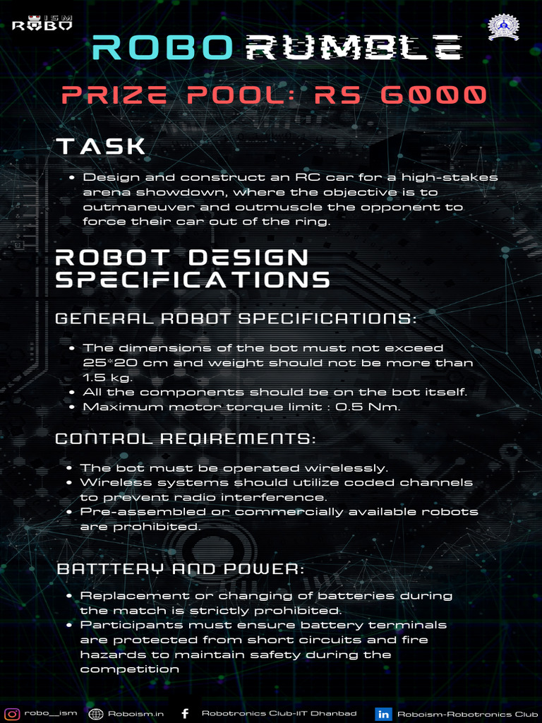 Roborumble Rulebook | PDF | Technology & Engineering