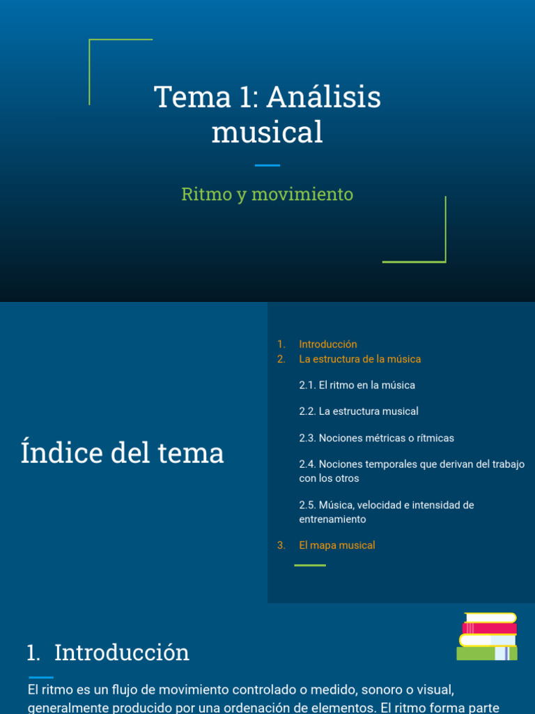 Tema 1.El ritmo y el movimiento | PDF | Ritmo | Composiciones Musicales