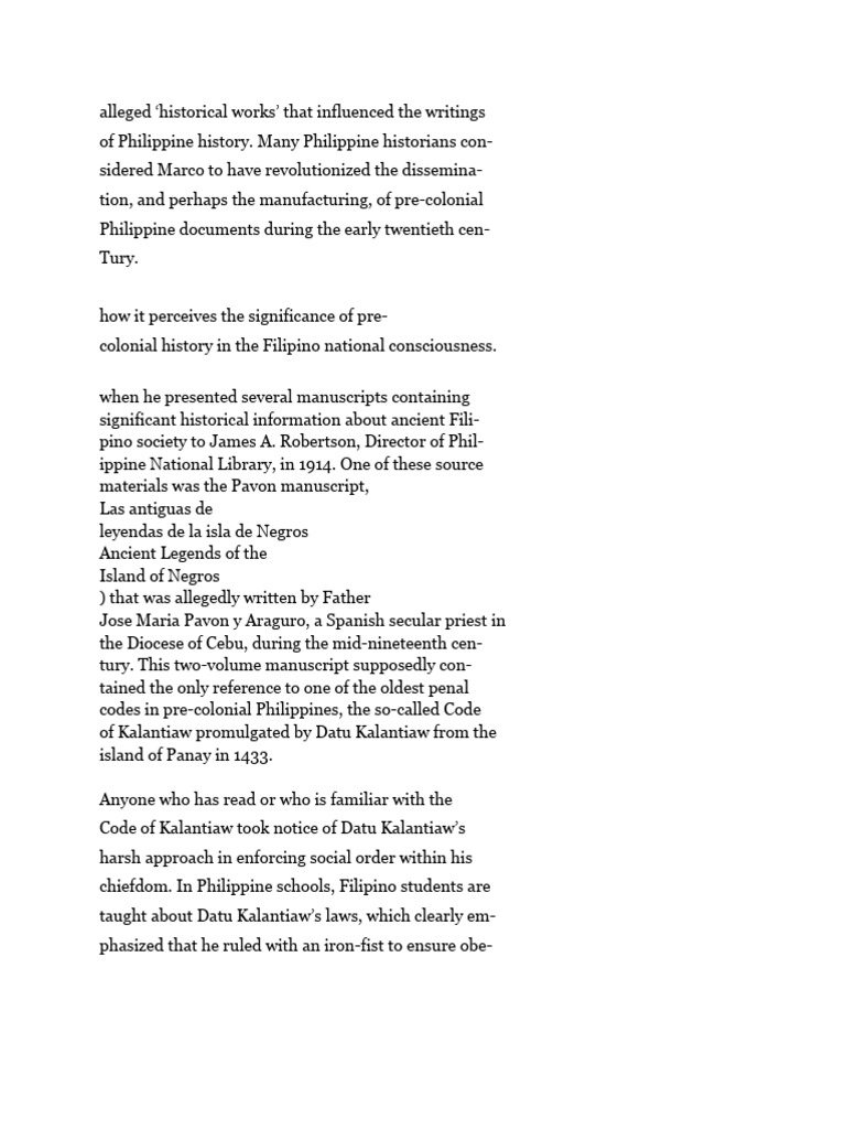 Additional Information To Code of Kalantiaw | PDF | Philippines