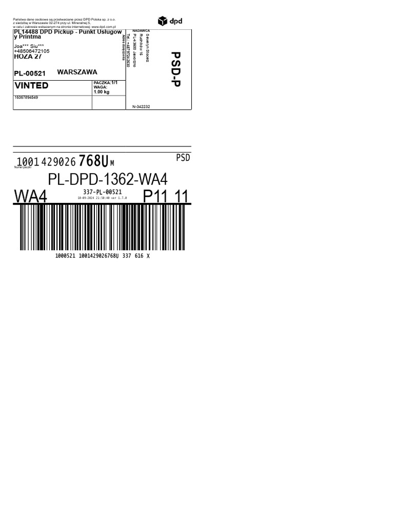 Vinted Label 10587461969 | PDF