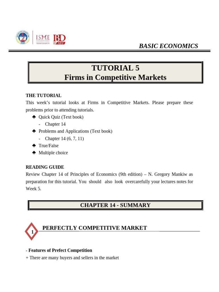 Edit-tutorial 5 (1) | PDF | Marginal Cost | Profit (Economics)