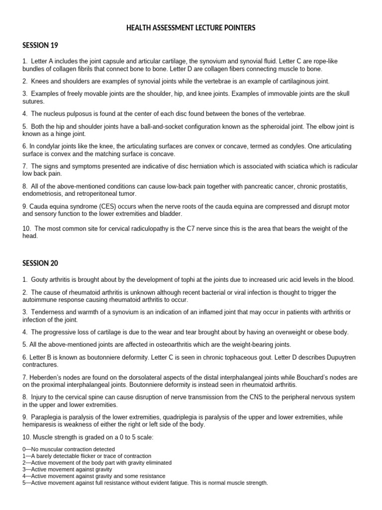 Health Assessment Lecture Sessions 19 23 Pointers | PDF | Menopause | Menstrual Cycle