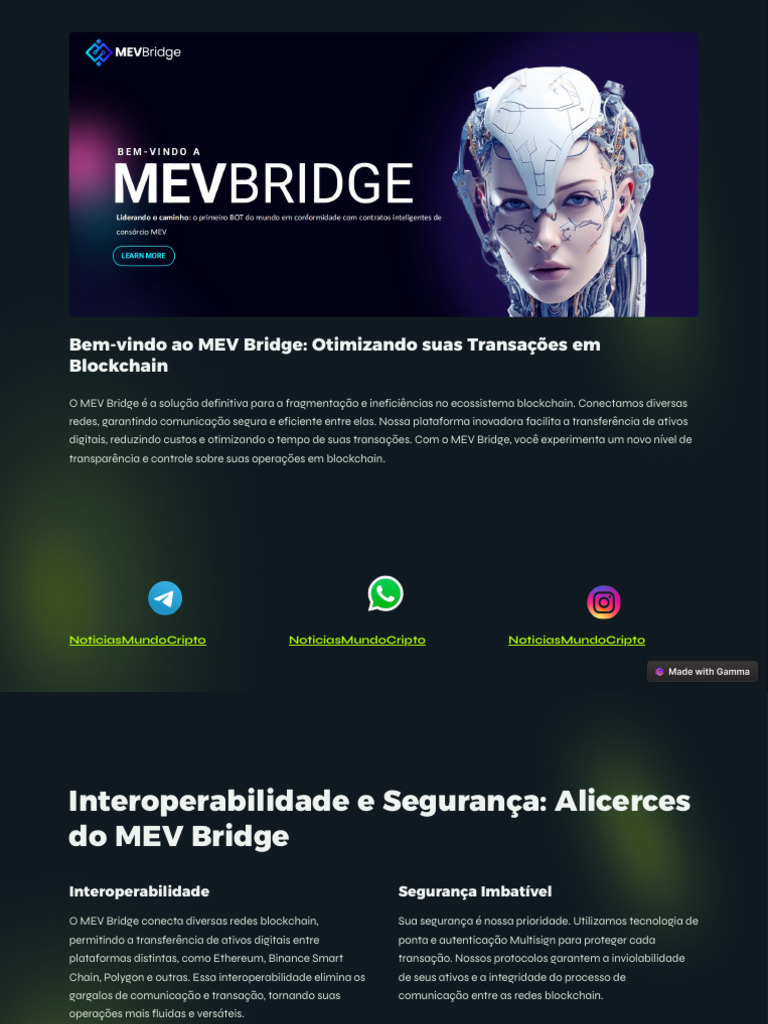 Bem Vindo Ao MEV Bridge Otimizando Suas Transacoes em Blockchain | PDF ...