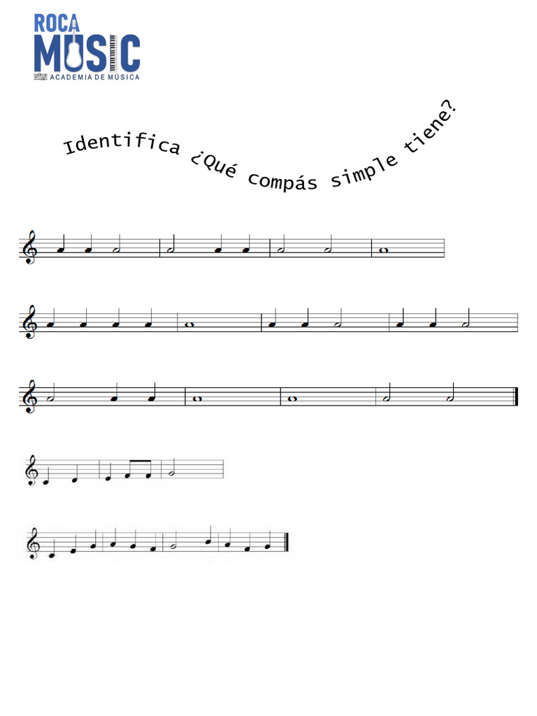 Cifra Métrica. Compáses Simples 24, 34, 44 | PDF