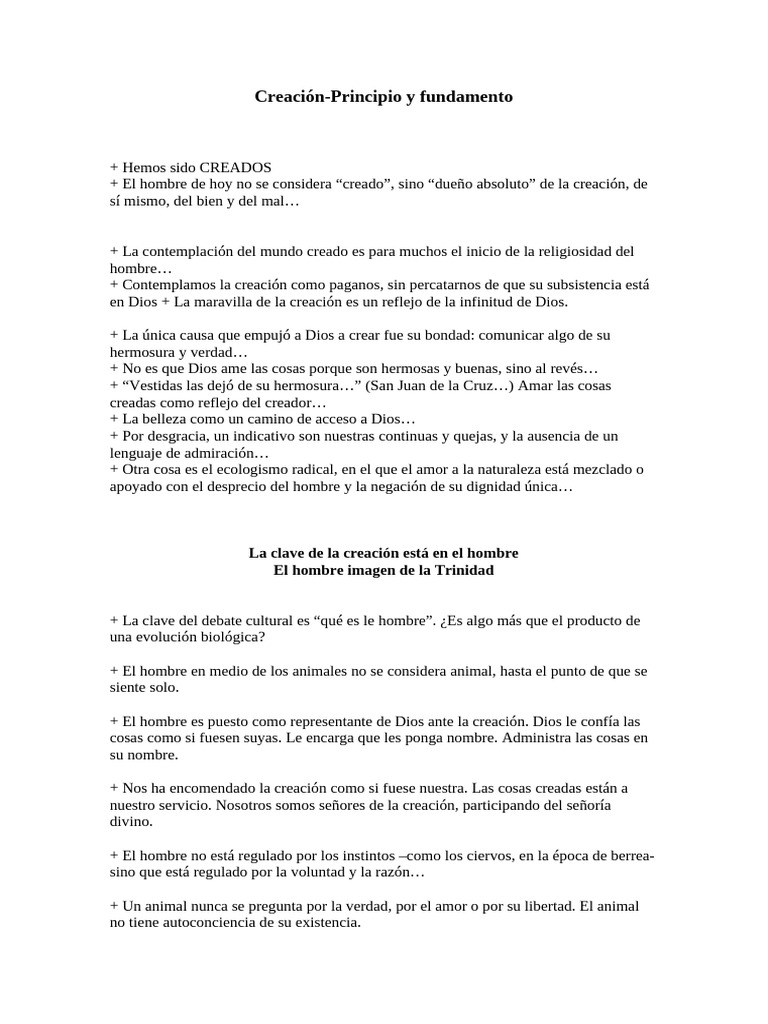 2 Creación Principio y Fundamento | PDF | Amor | Cristo (título)