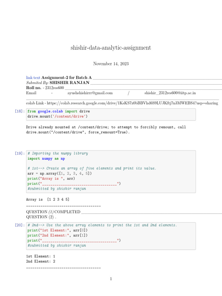 Data Analytic Assignment | PDF | Computer Programming | Computer Data