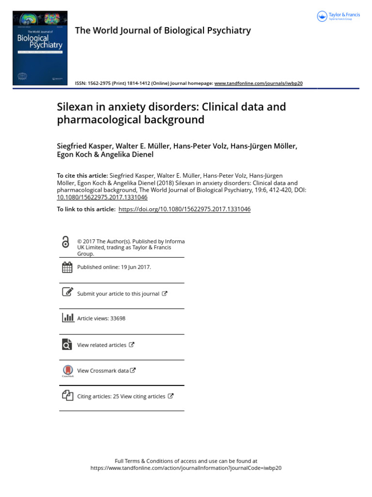 Silexan in Anxiety Disorders Clinical Data and Pharmacological ...