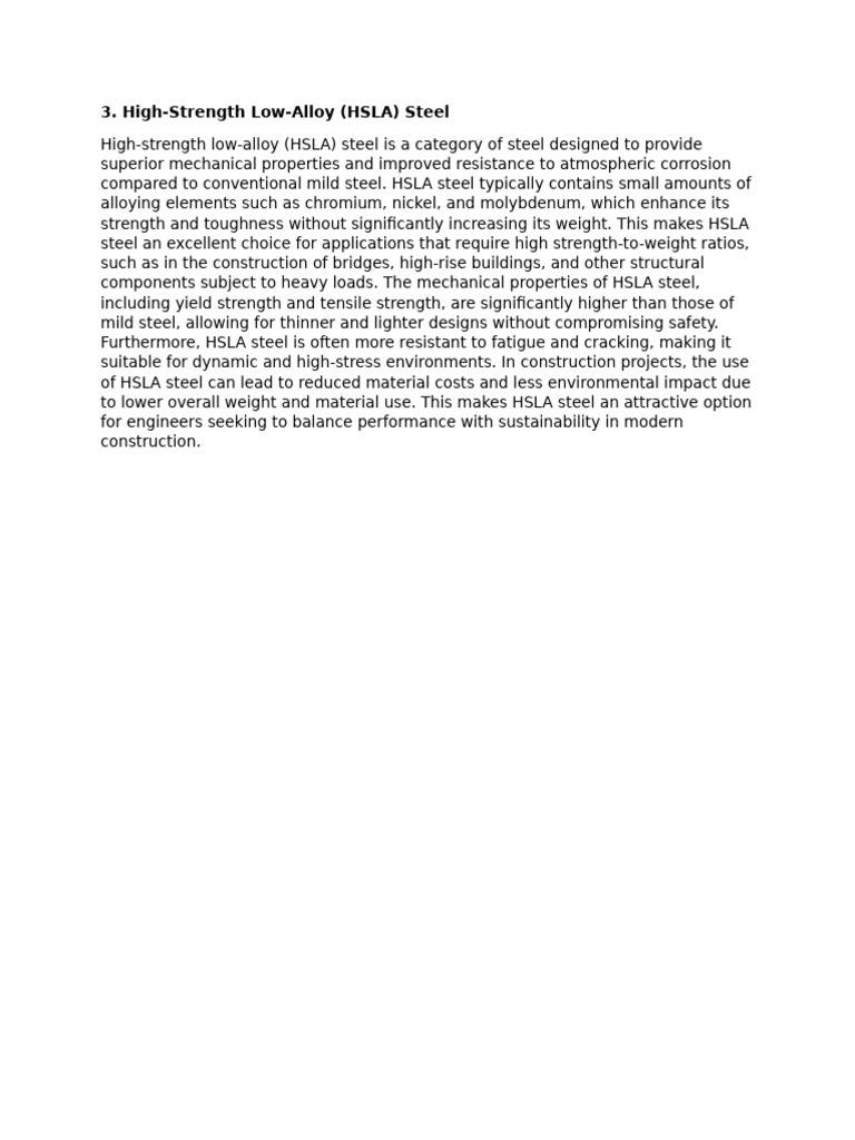 High-Strength Low-Alloy (HSLA) Steel | PDF