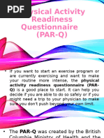 PAR-Q Questionnaire For Physical Fitness Test | PDF