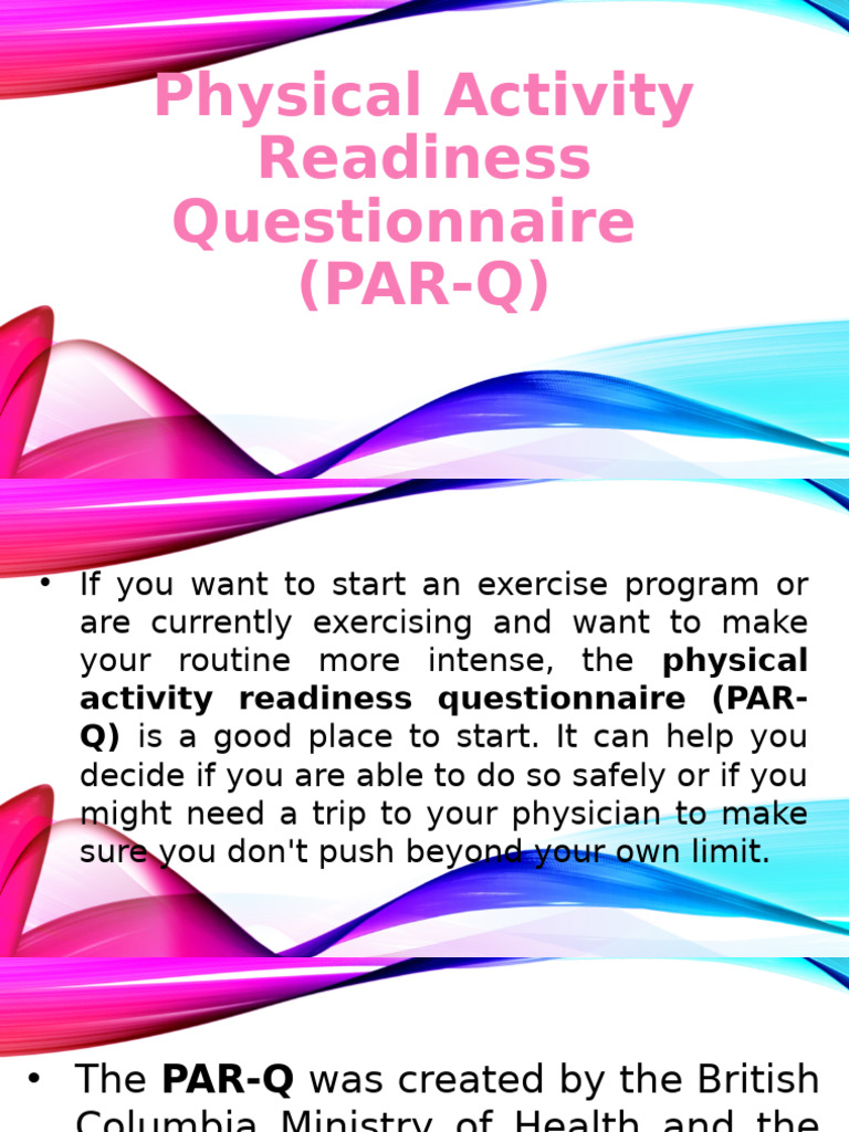 Par Q | PDF | Personal Trainer | Physical Fitness