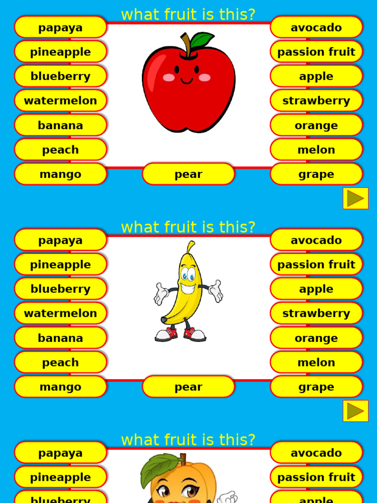Fruit Game Fun Activities Games Games 143642 | PDF | Fruit | Avocado