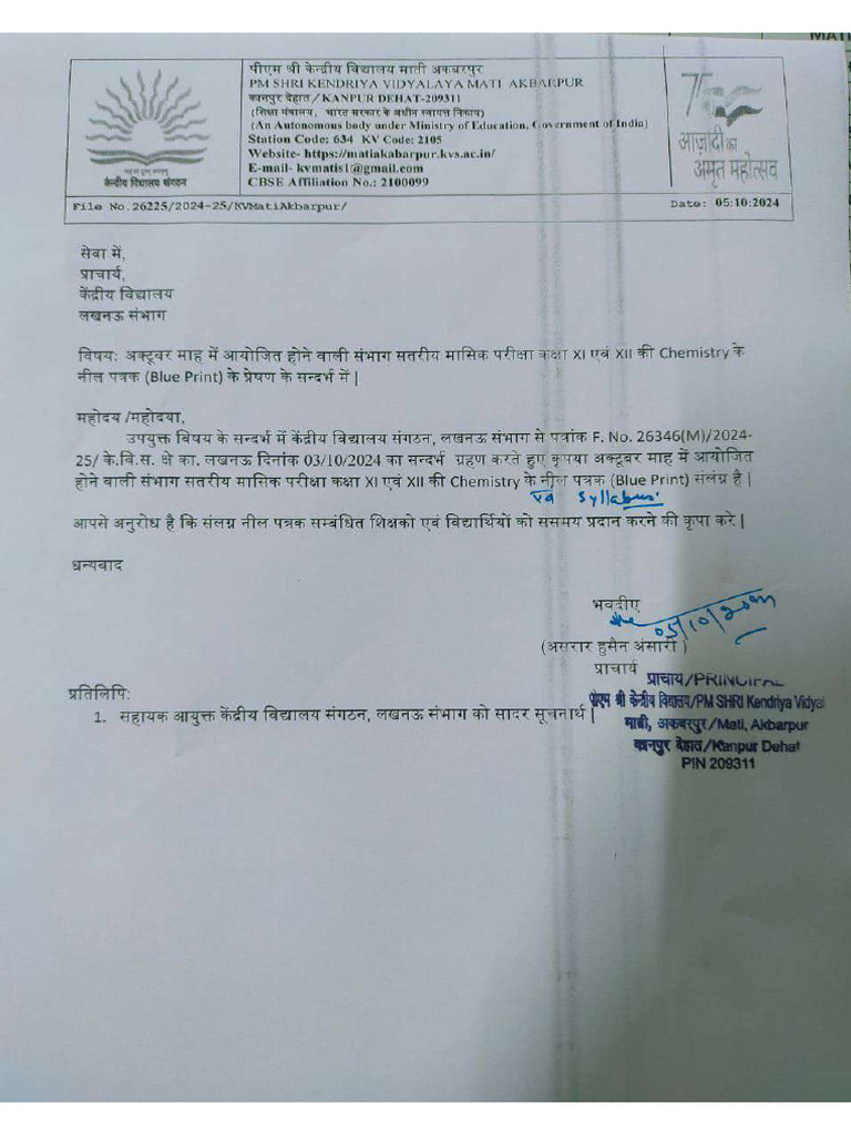 Chemistry (Blueprint and Syllabus) | PDF | Chemistry | Multiple Choice