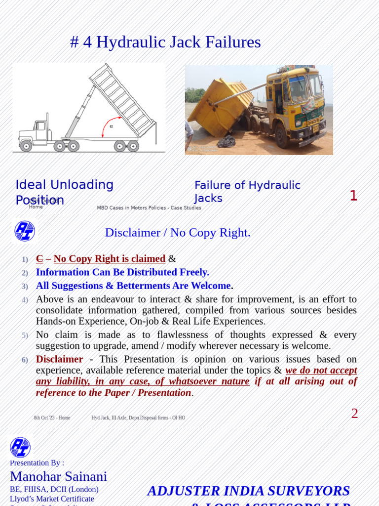 Hydraulic Jack Failure Analysis Report | PDF | Truck | Motor Vehicle