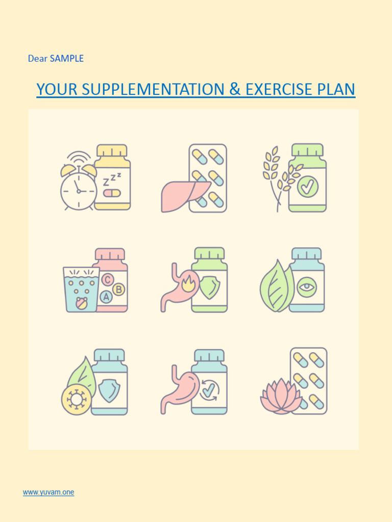 YUVAM Sample Supplementation Plan | PDF | Dieting | Dietary Supplements