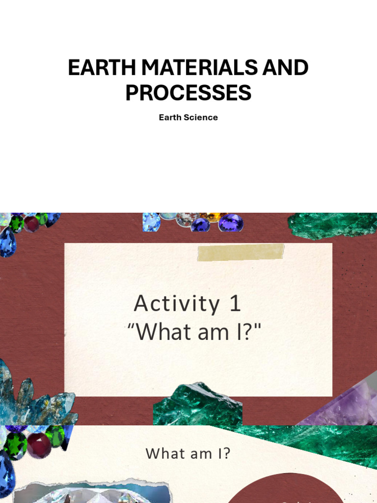 Earth Materials and Processes - Earth Science | PDF | Minerals | Solid