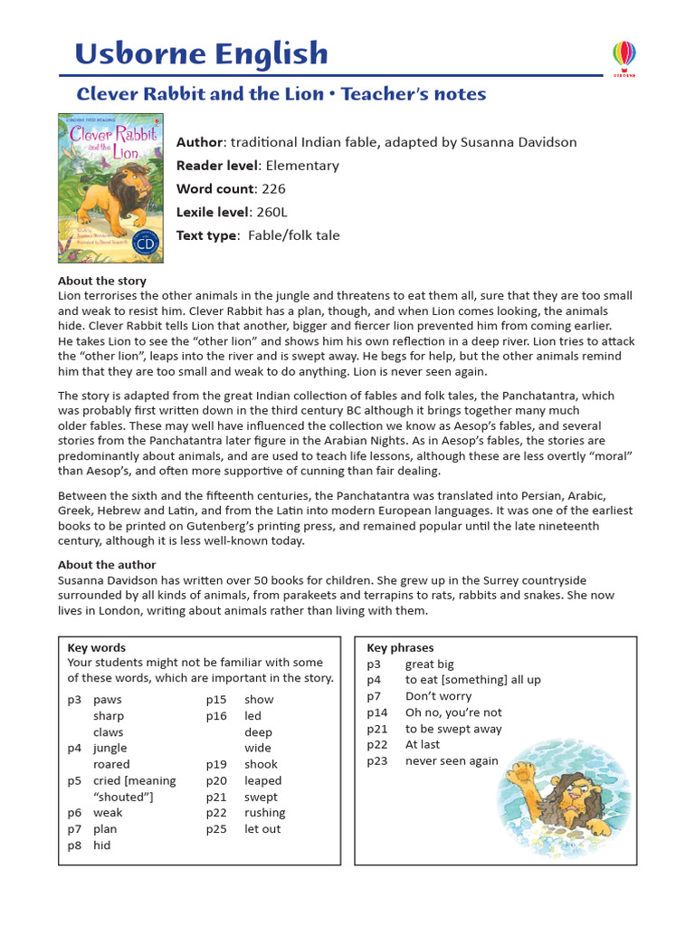 clever-rabbit-teachers-notes | PDF | Fable