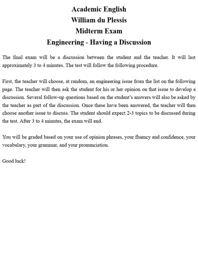 ENGR Midterm Exam INSTRUCTIONS | PDF | Artificial Intelligence | Intelligence (AI) & Semantics