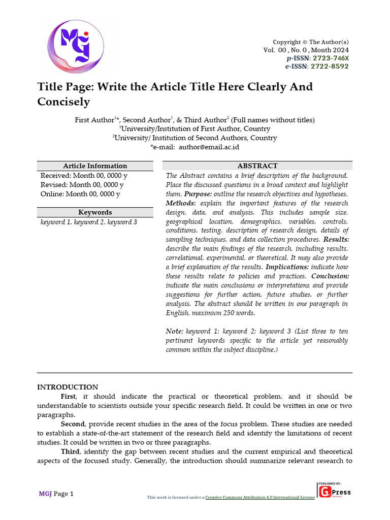 Template Miracle Get Journal | PDF | Citation | Data