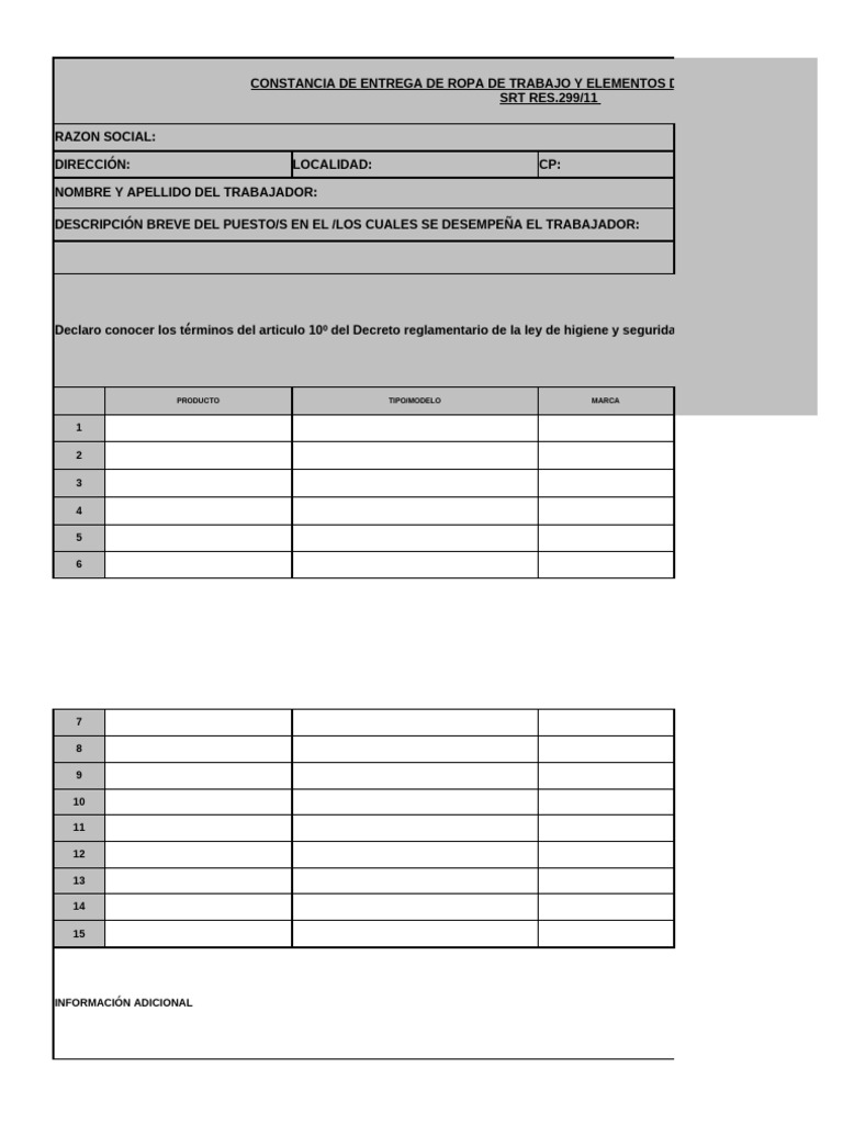 Planilla Entrega de ROPA Y EPP | PDF | Finanzas y administración del dinero Planilla Entrega de ROPA Y EPP | PDF | Finanzas y administración del dinero