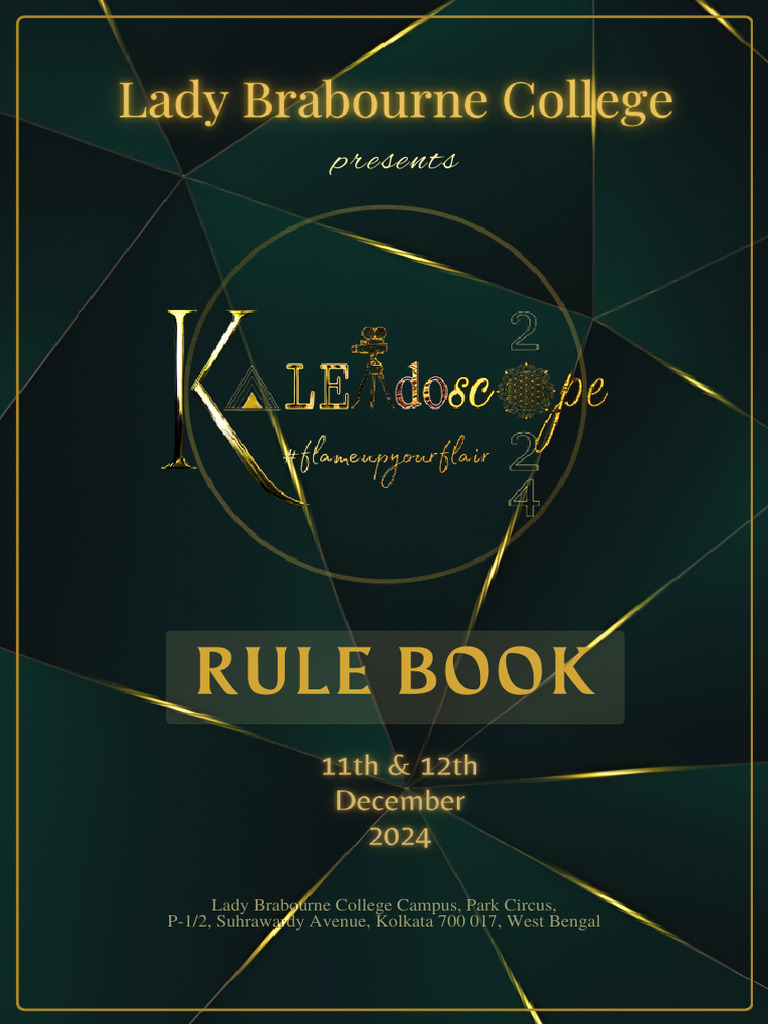Rule Book Kaleidoscope'24-1 | PDF