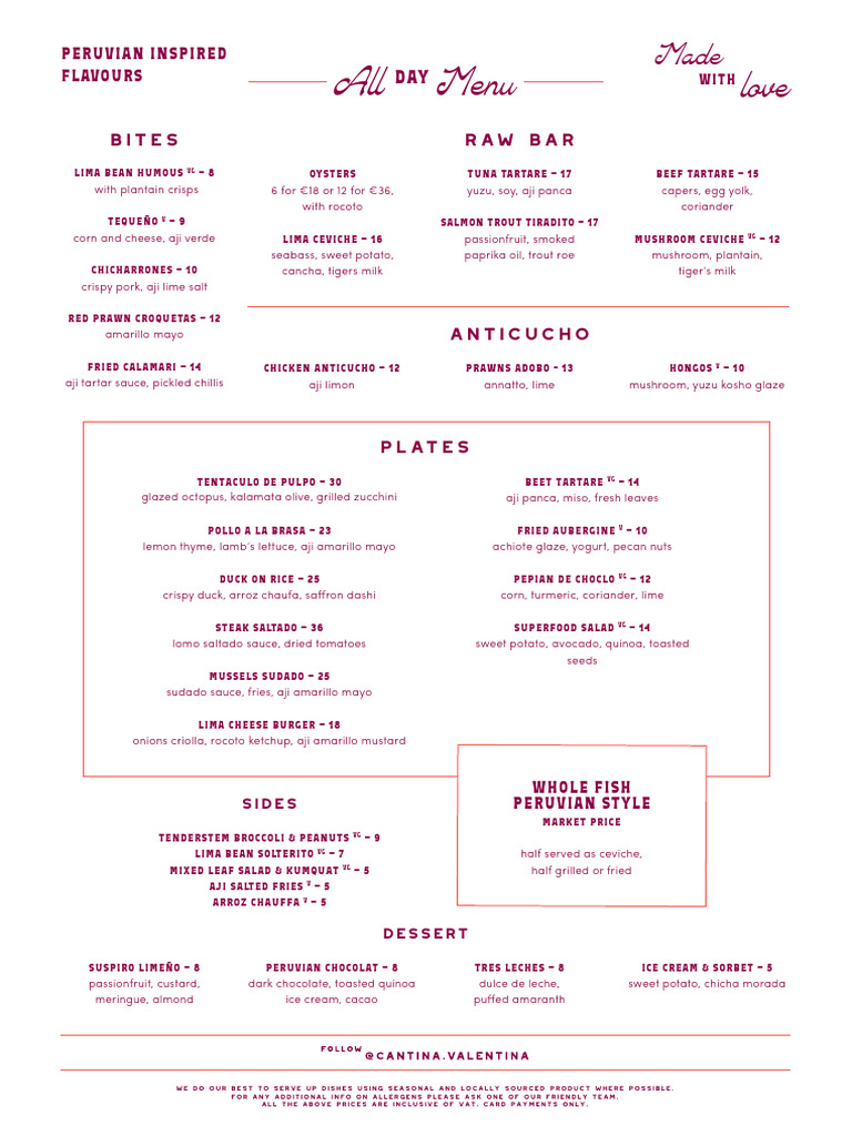 Peruvian Inspired Menu Highlights | PDF | Cooking | Food And Drink