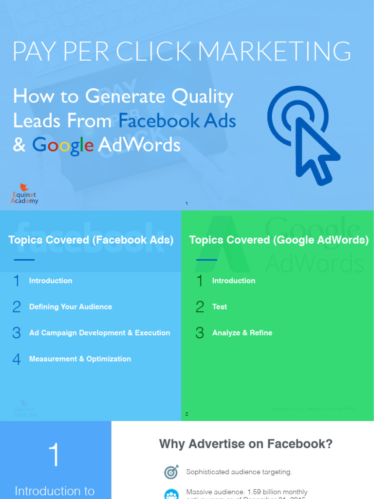 Facebook Ads and Google AdWords PPC | PDF | Advertising | Marketing