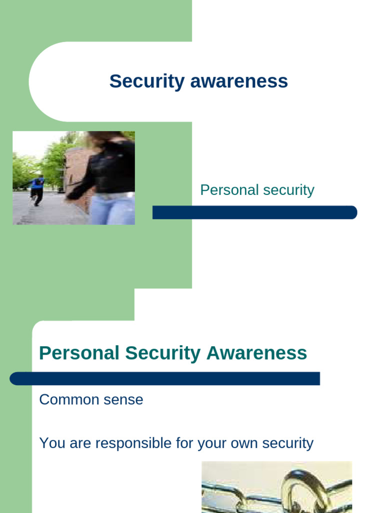 Personal Security Awareness | PDF