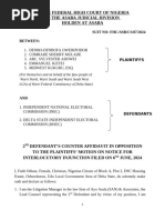 Precedent Notice of Preliminary Objection Sample 1 | PDF | Law