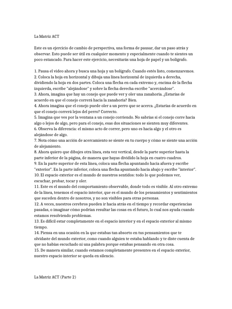 La_Matriz_ACT_Completa | PDF