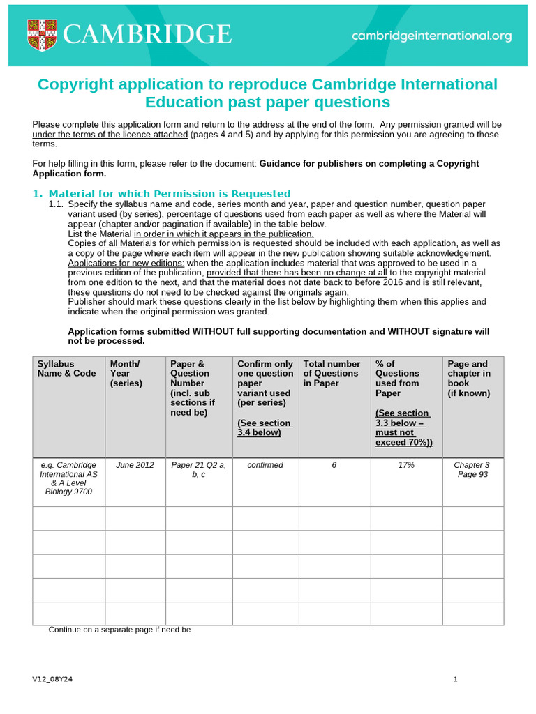 714682 Application Copyright Form | PDF | Indemnity | Copyright