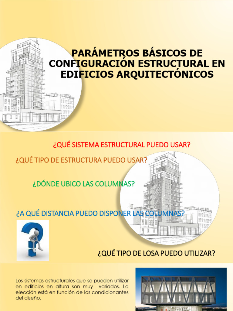 Parámetros Básicos de Configuración Estructural en Edificios Arquitectónicos - 01-2023 Fach ...