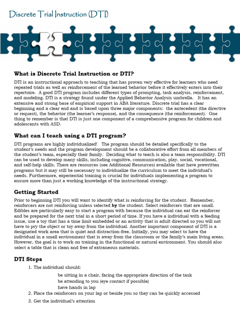 Discrete Tria Instruction DTI | PDF | Reinforcement | Learning