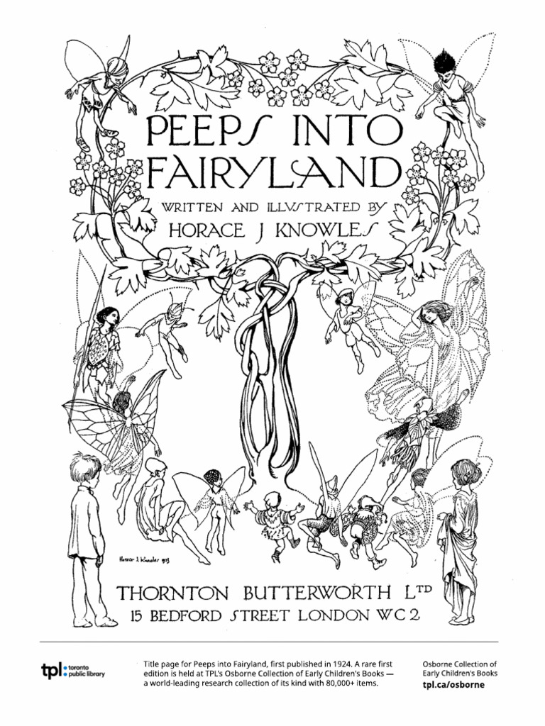 David - Sprague - Fairies Colouring Book From Toronto Public Library | PDF
