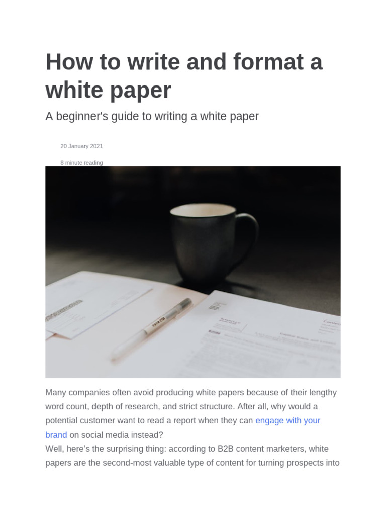 How To Write and Format A White Paper | PDF | Target Audience | Narrative