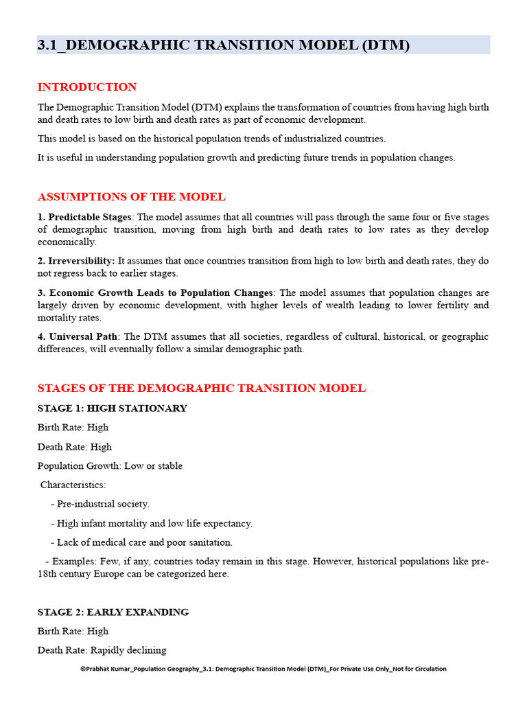 Demographic Transition Model Guide | PDF | Economies | Environmental ...