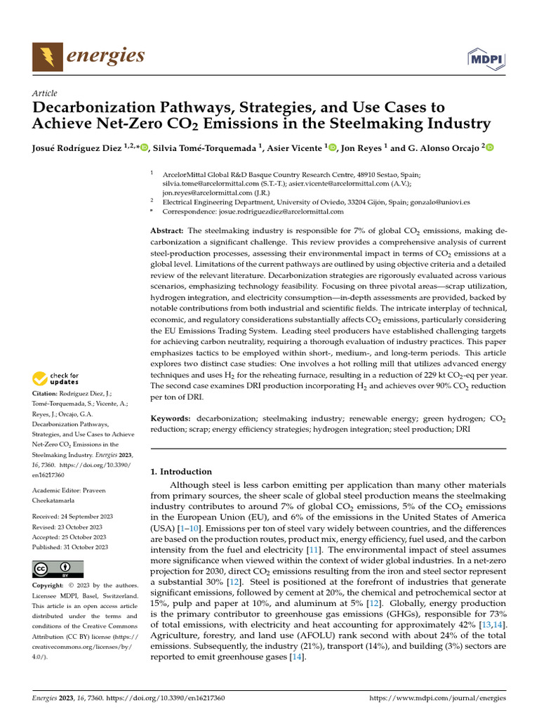 Decarbonization Pathways | PDF | Steelmaking | Climate Change Mitigation
