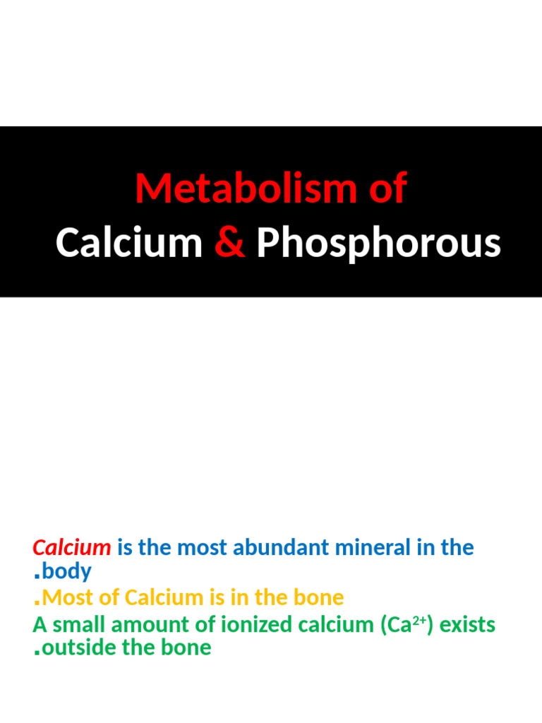 Calcium&Phsphorous 2019 | PDF | Calcium In Biology | Biochemistry