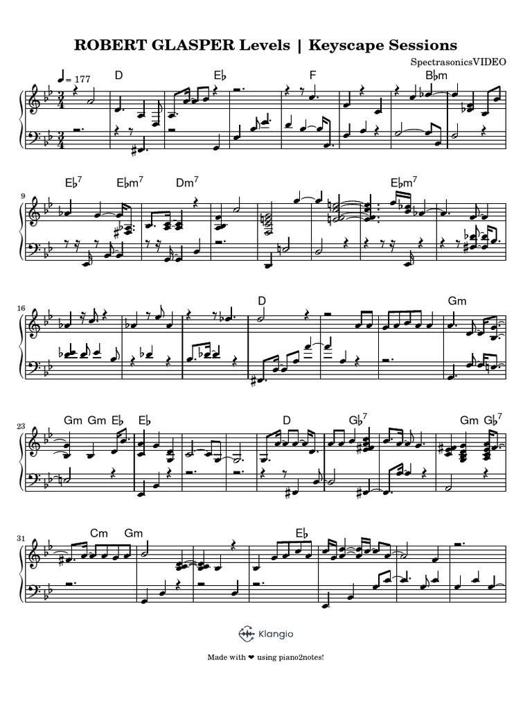 ROBERT GLASPER Levels - Keyscape Sessions | PDF