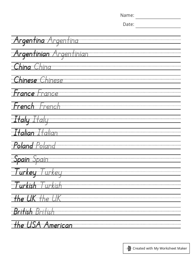 Countries Tracing | PDF
