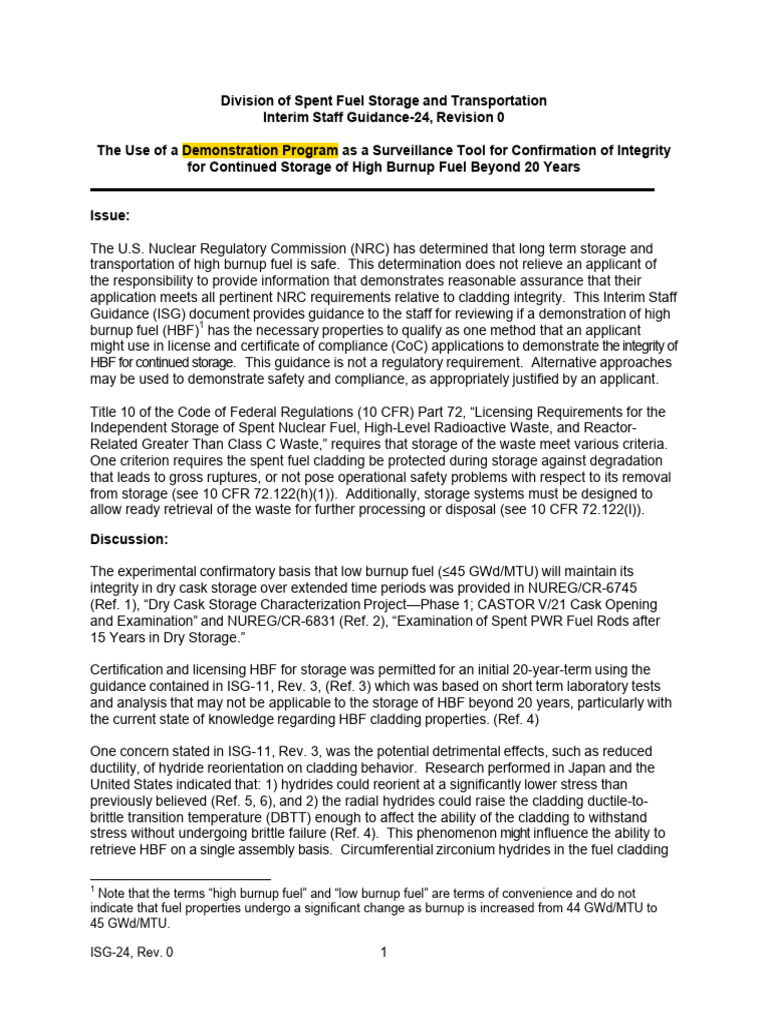 SFST-ISG-24, R0-2014 Use Surveillance Tool For Confirmation of ...
