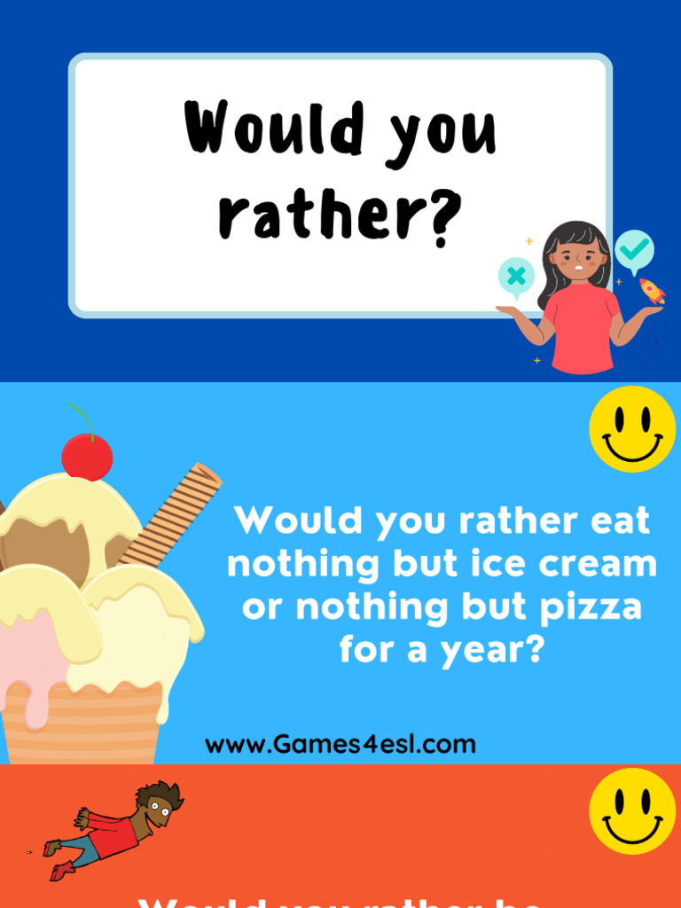 Would You Rather Questions For Kids | PDF