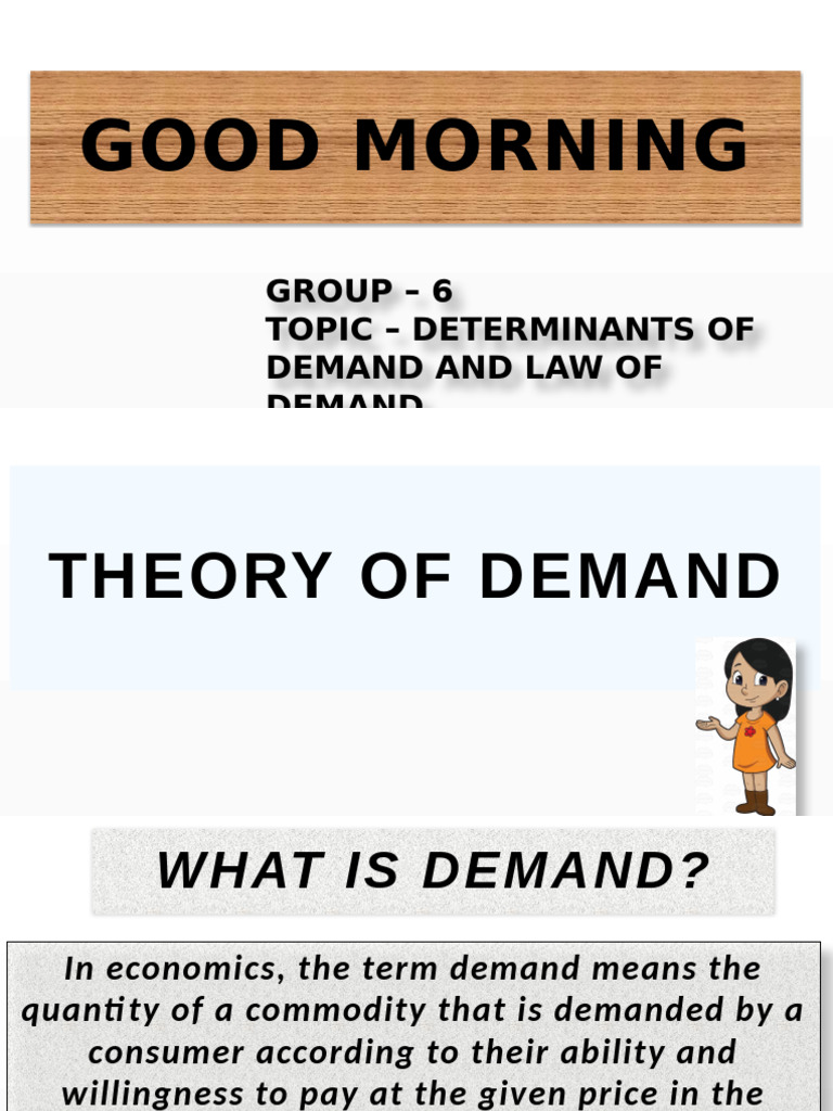 Determinant of Demand and Law of Demand | PDF | Demand | Utility
