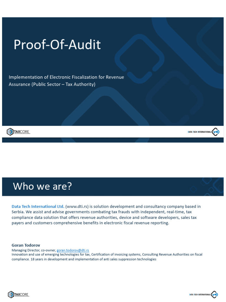 Datatech International - Proof of Audit by DTI | PDF | Taxes | Economies